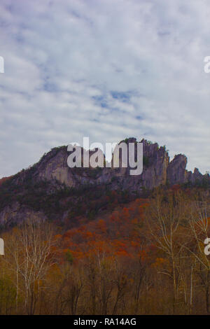 Panorama with Seneca Rocks - West Virginia Stock Photo - Alamy