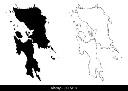Map of the Visayas, Philippines, Asia Stock Photo - Alamy