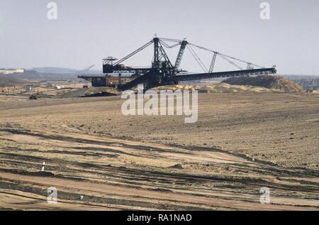 East Germany, open air mine of lignite coal (brown coal Stock Photo - Alamy