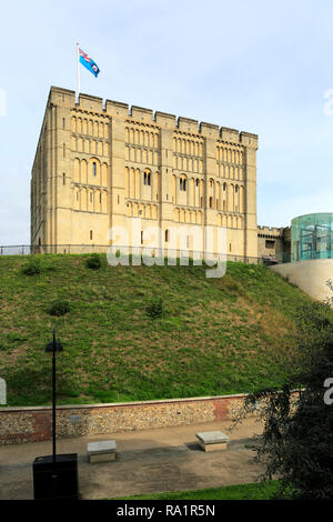 Exterior view of Norwich Castle, Norwich, Norfolk, England, United ...