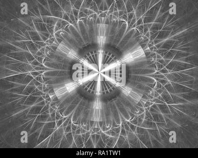 Cosmic geometry. Light phenomena in space. Flash and lightning in the ...