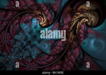 Fairy Infinite Abstract floral pattern. Bright colors and sparkling ...