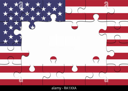Usa flag puzzle pieces Stock Photo - Alamy