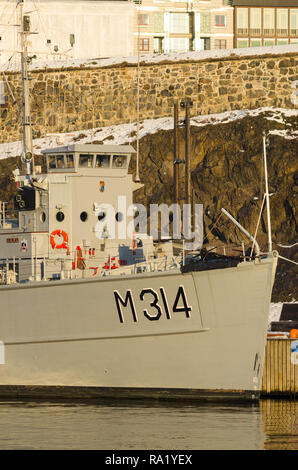 Alta M314, Norwegian minesweeper, in Oslo Harbour, Norway Stock Photo ...
