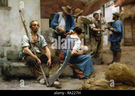 Paying the Harvesters', 1882. Artist: Leon-Augustin Lhermitte. Leon ...