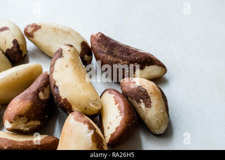 Raw Organic Stack of Brazil Nuts without Shell. Organic Food Stock ...