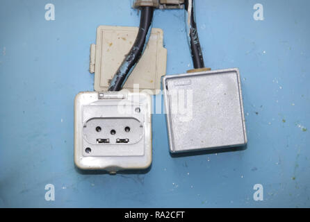 Three phase electrical socket Stock Photo - Alamy