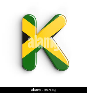 Jamaica letter J - large 3d Jamaican flag font isolated on white ...