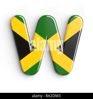 Jamaica letter N - Uppercase 3d Jamaican flag font isolated on white ...