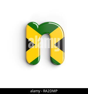 Jamaica letter S - Lower-case 3d Jamaican flag font isolated on white ...