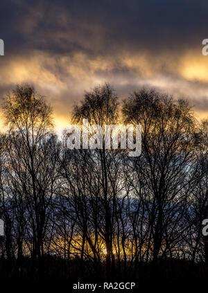 Mid winter sunset Stock Photo - Alamy