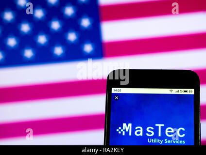 MasTec Engineering company logo seen displayed on smart phone Stock ...