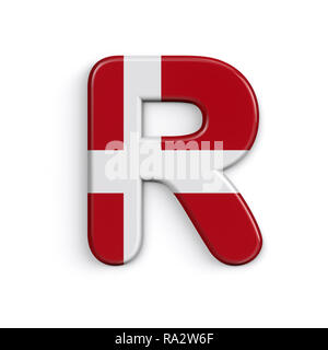 Denmark letter X - Capital 3d Danish flag font isolated on white ...