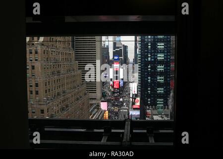 2003 View of Times Square in New York City is filled with electronic ...