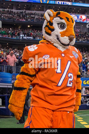 The Clemson Tigers mascot during the NCAA college football game Stock ...