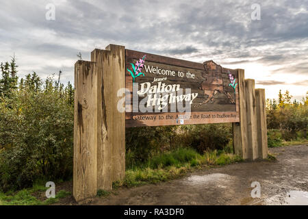 Fairbanks Welcome Sign Fairbanks Alaska AK Alaska Highway ALCAN Al ...