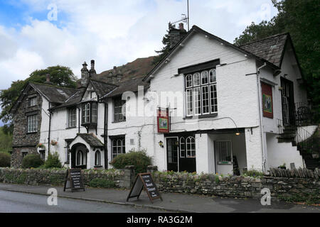 The Badger Bar at the Glen Rothay Hotel, in the village of Rydal, Lake ...