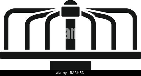 Manual rotation carousel icon. Simple illustration of manual rotation ...