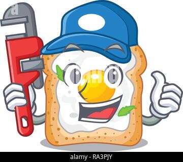 Mechanic sandwich with egg isolated in mascot Stock Vector Image & Art ...