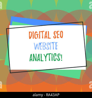 Text sign showing Digital Seo Website Analytics. Conceptual photo ...