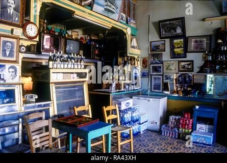 Greece, Cyclades, Amorgos island, interior of the monastery Agios ...