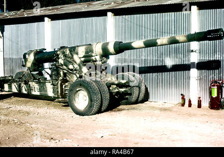 1974 - A right front view of a Soviet-built S-23 180 mm gun Stock Photo ...