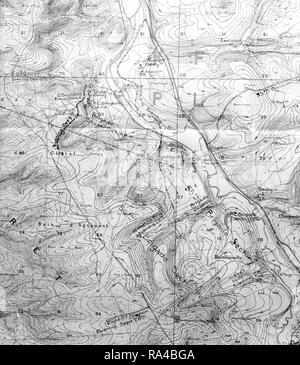 General Pershing World War I map ca. 1910s Stock Photo - Alamy
