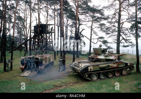 1979 - Members of the 11th Armored Cavalry stop to talk with West ...