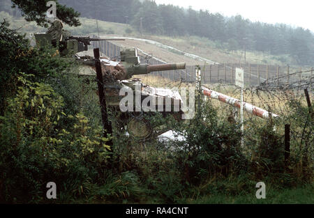 1979 - Members of the 11th Armored Cavalry stop to talk with West ...