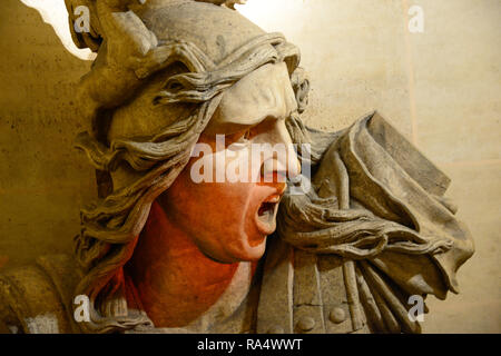 angry screaming man statue in Paris Stock Photo - Alamy