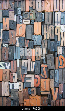 Alphabet print letters characters mirrored Stock Photo - Alamy