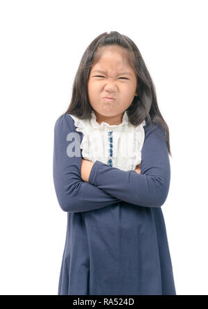 Female gesture smells bad isolated on white backgrond. Human face ...