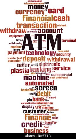 ATM word cloud concept. Vector illustration Stock Vector Image & Art ...