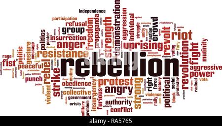 Rebellion word cloud concept. Vector illustration Stock Vector Image ...