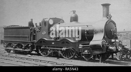 Caledonian Railway 4-6-0 steam locomotive No. 191 of the 191 Class as ...