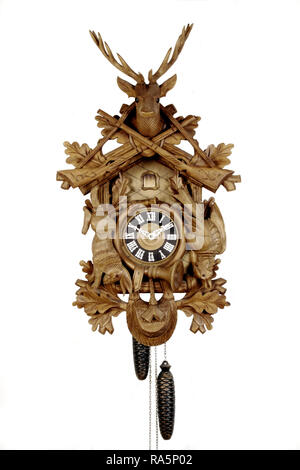 Clock with clock on black background Stock Photo - Alamy