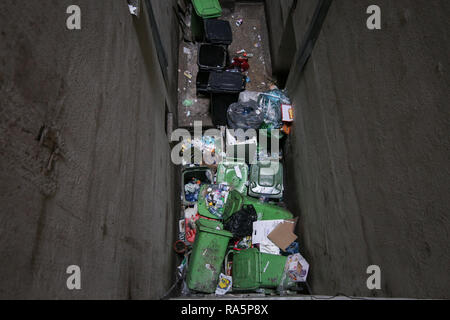 Bucharest, Romania - January 1, 2019: Full of garbage and very dirty ...