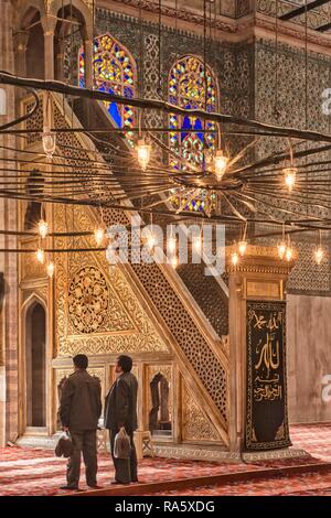 Sultan Ahmed Mosque or Blue Mosque, Minbar, Istanbul, Turkey Stock ...