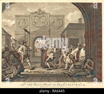 "William Hogarth and Charles Mosley, The Gate of Calais, or The Roast ...