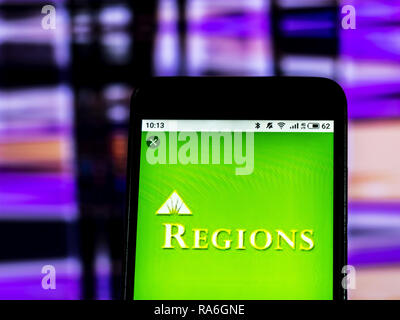 Regions Financial Corporation Banking company logo seen displayed on ...