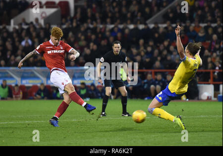 Jack Colback of Nottingham Forest scores a goal to make it 3-0 during ...