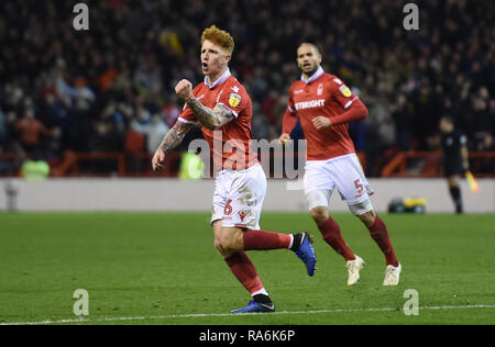 Jack Colback (8 forest ) celebrates scoring During the EFL ...