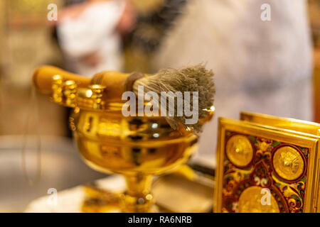 Aspergillum, holy water sprinkler Stock Photo - Alamy