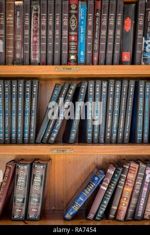 Books - old hebrew books on a shelf Stock Photo - Alamy