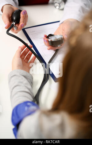 Female doctor arms make medic procedure closeup Stock Photo - Alamy