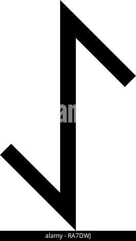 Eywas rune yew strength egis symbol icon set grey black color vector I ...