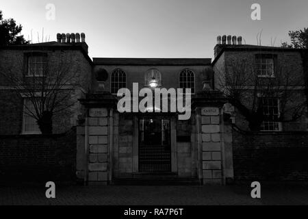 Wisbech castle entrance market town centre and inland port in the ...