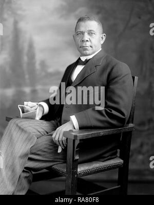 African-American educator Booker T. Washington, founder of Tuskegee ...