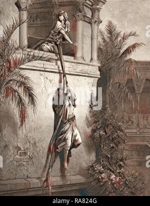 THE ESCAPE OF DAVID THROUGH THE WINDOW, BY GUSTAVE DORÉ. Gustave Dore ...
