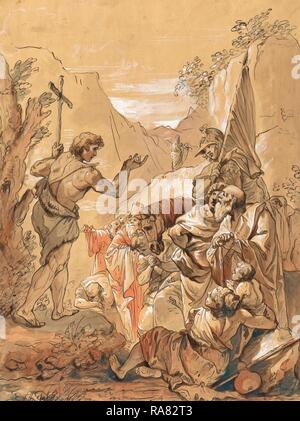 Follower of Francesco Fontebasso, Preaching of John the Baptist in the ...